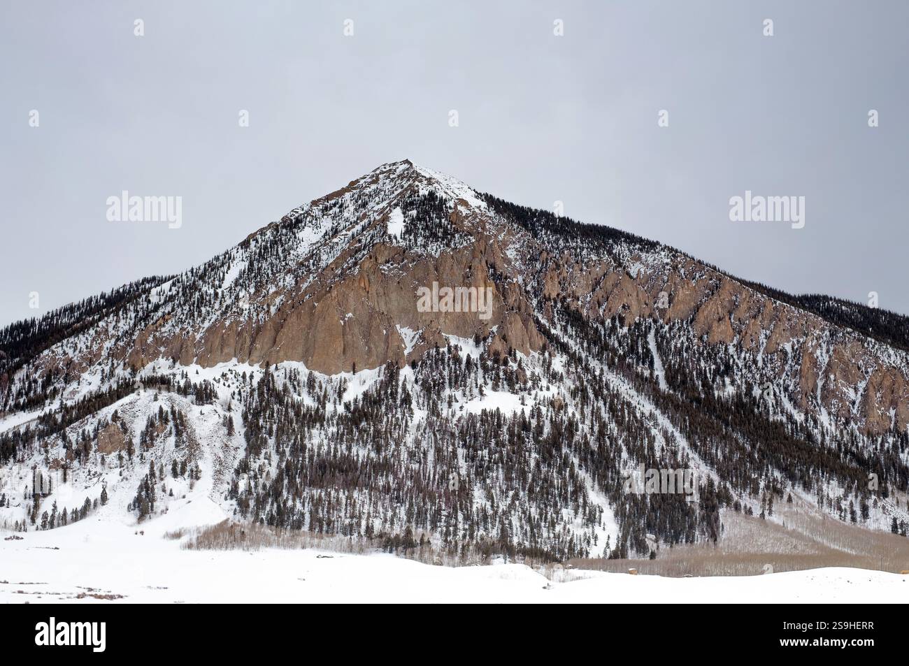 January 25, 2025: Mount Crested Butte provides a stunning backdrop to ...