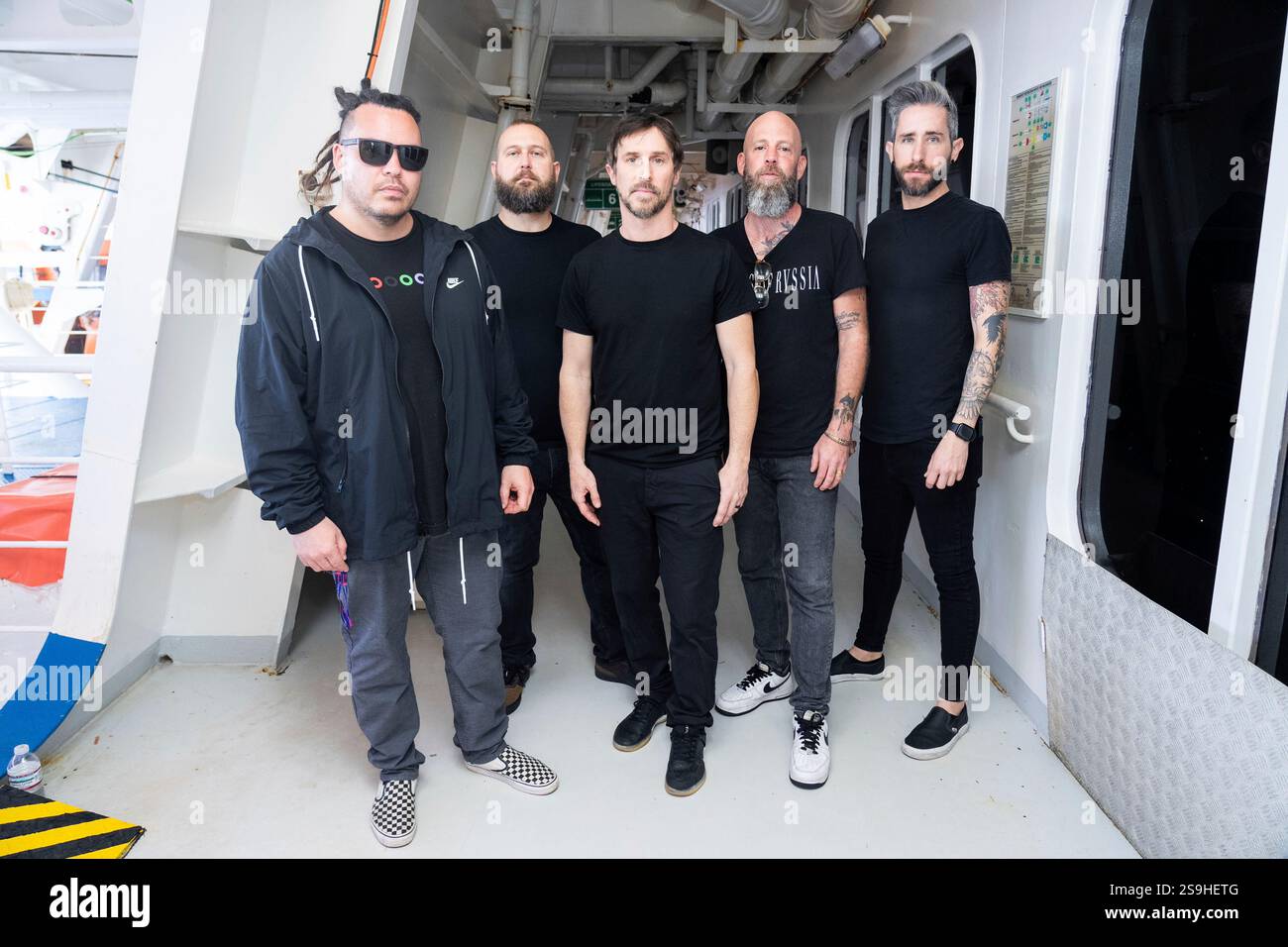 Brian Vodinh, left, Chad Grennor, Jesse Hasek, Matt Wantland, and Luke ...