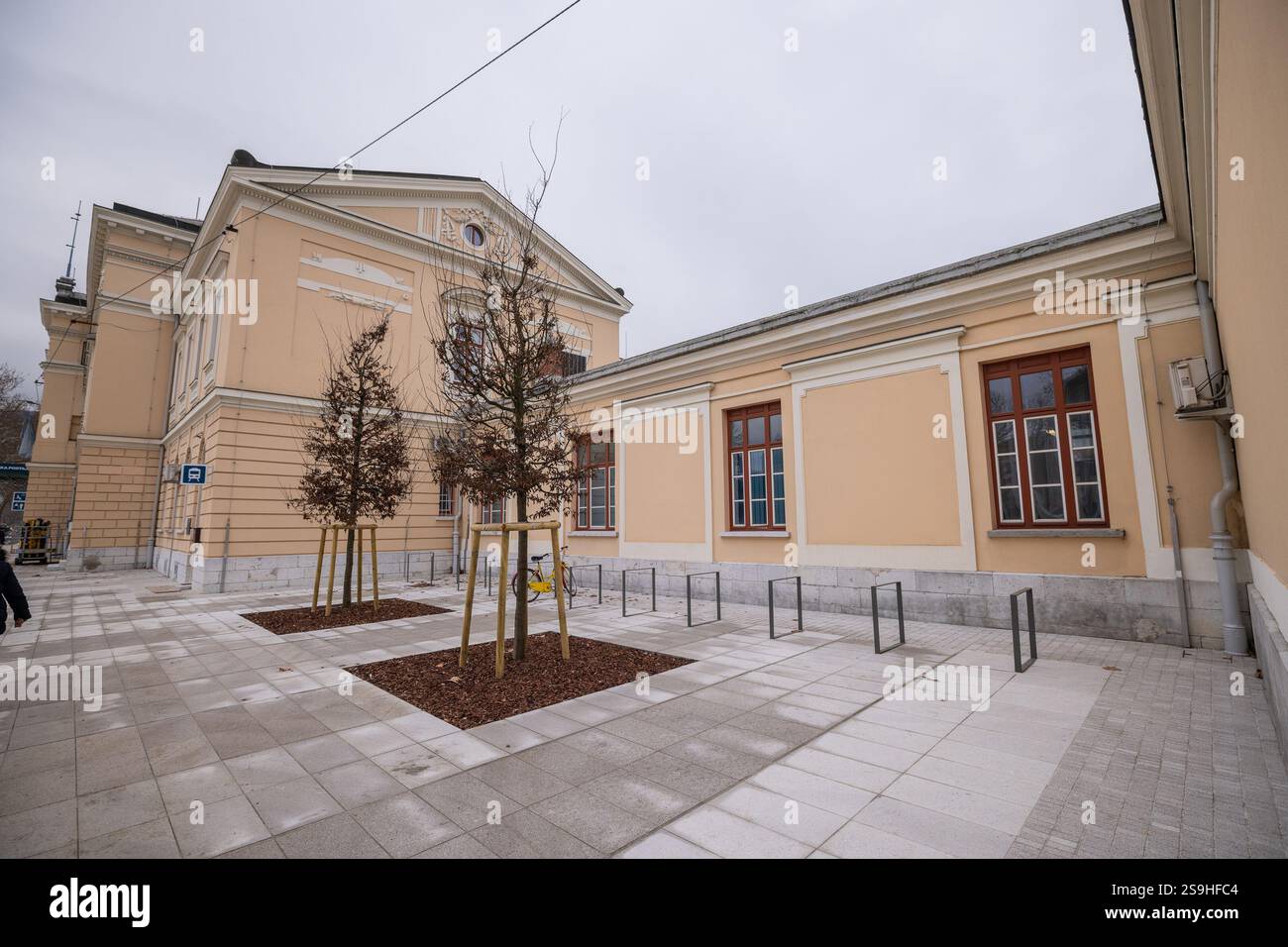 Piazza di unita in front of Nova Gorica train station is being ...
