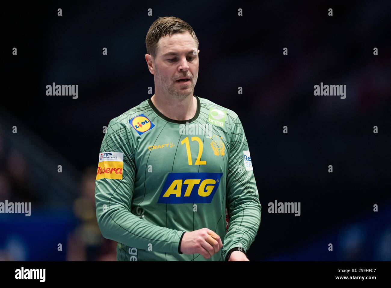 250126 Goalkeeper Andreas Palicka of Sweden during the 2025 IHF World ...