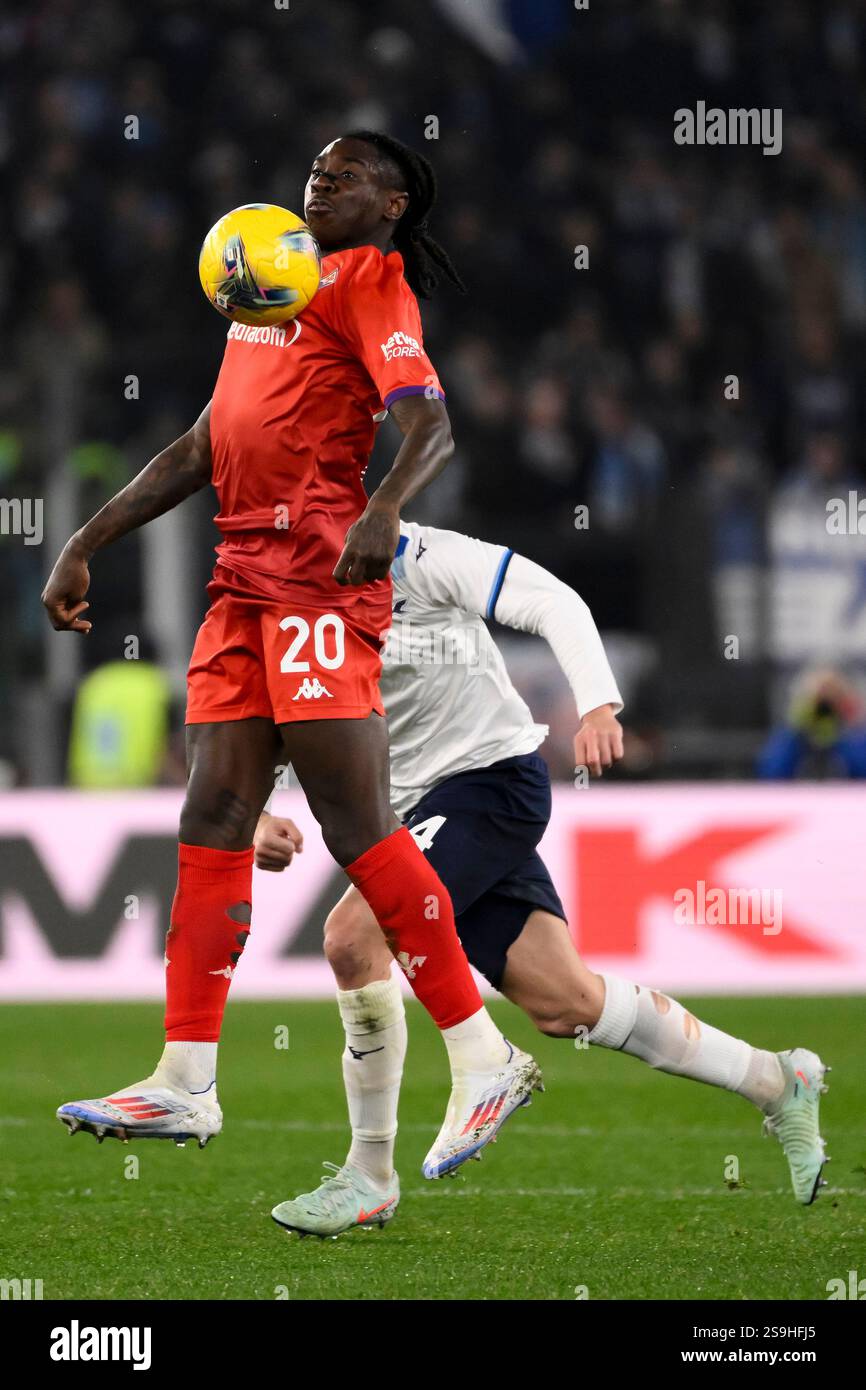 Moise Kean of ACF Fiorentina in action during the Serie A football ...