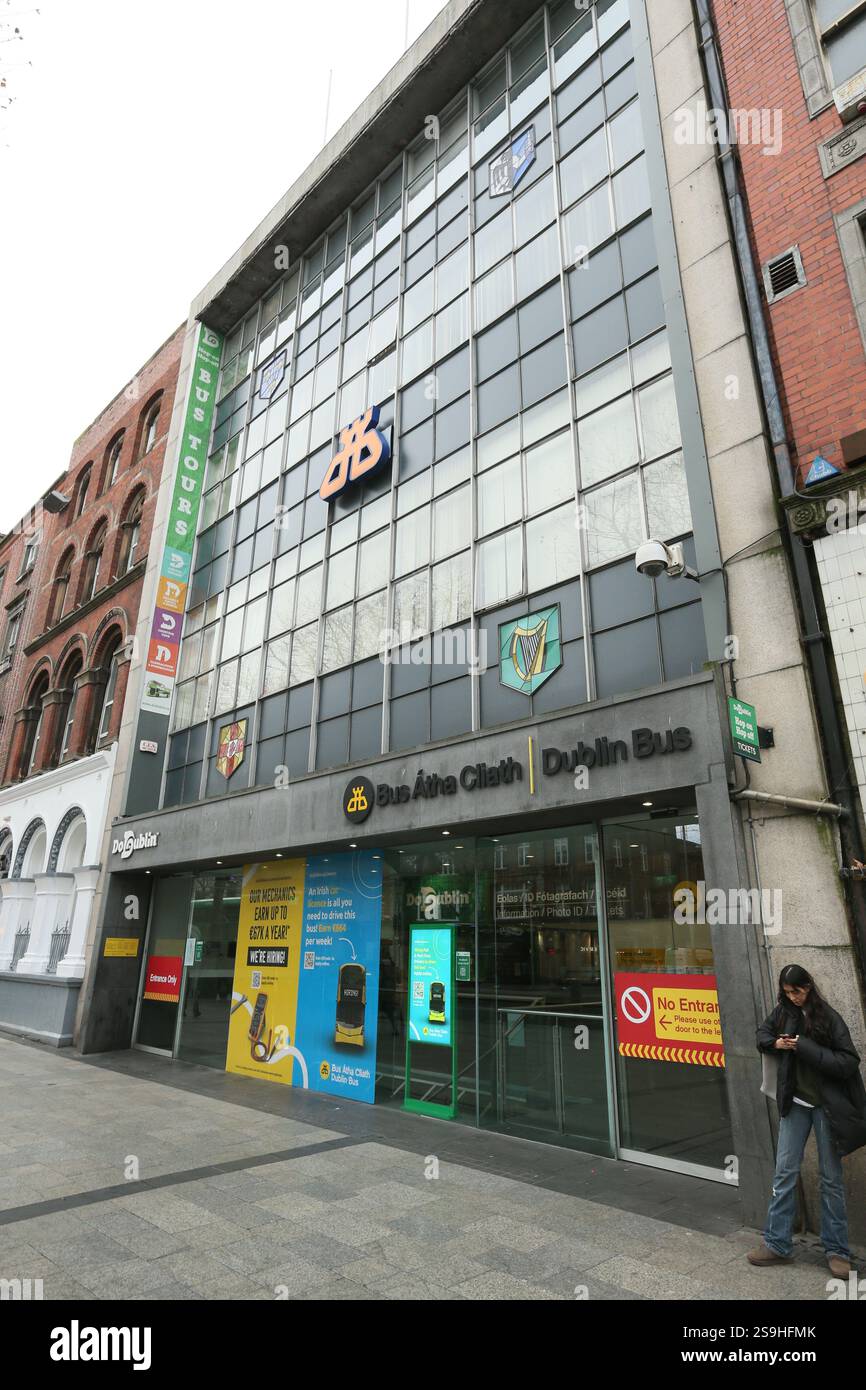 Dublin, Ireland - 21st January 2025 - Dublin Bus Head Office on O ...