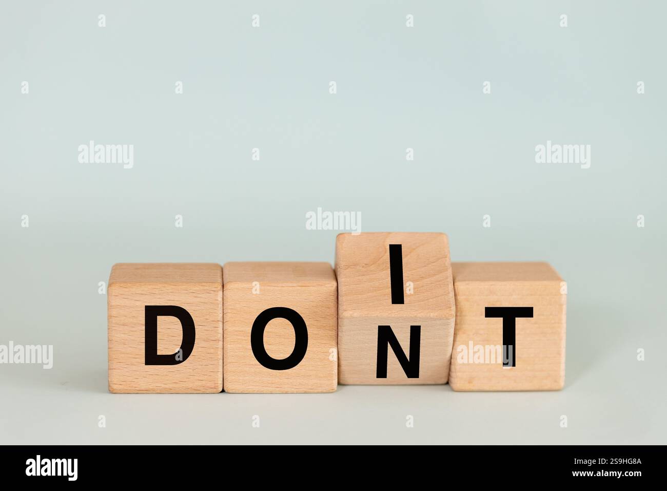 Don't do and do it. Conceptual words, don't do changing do it. Words on ...