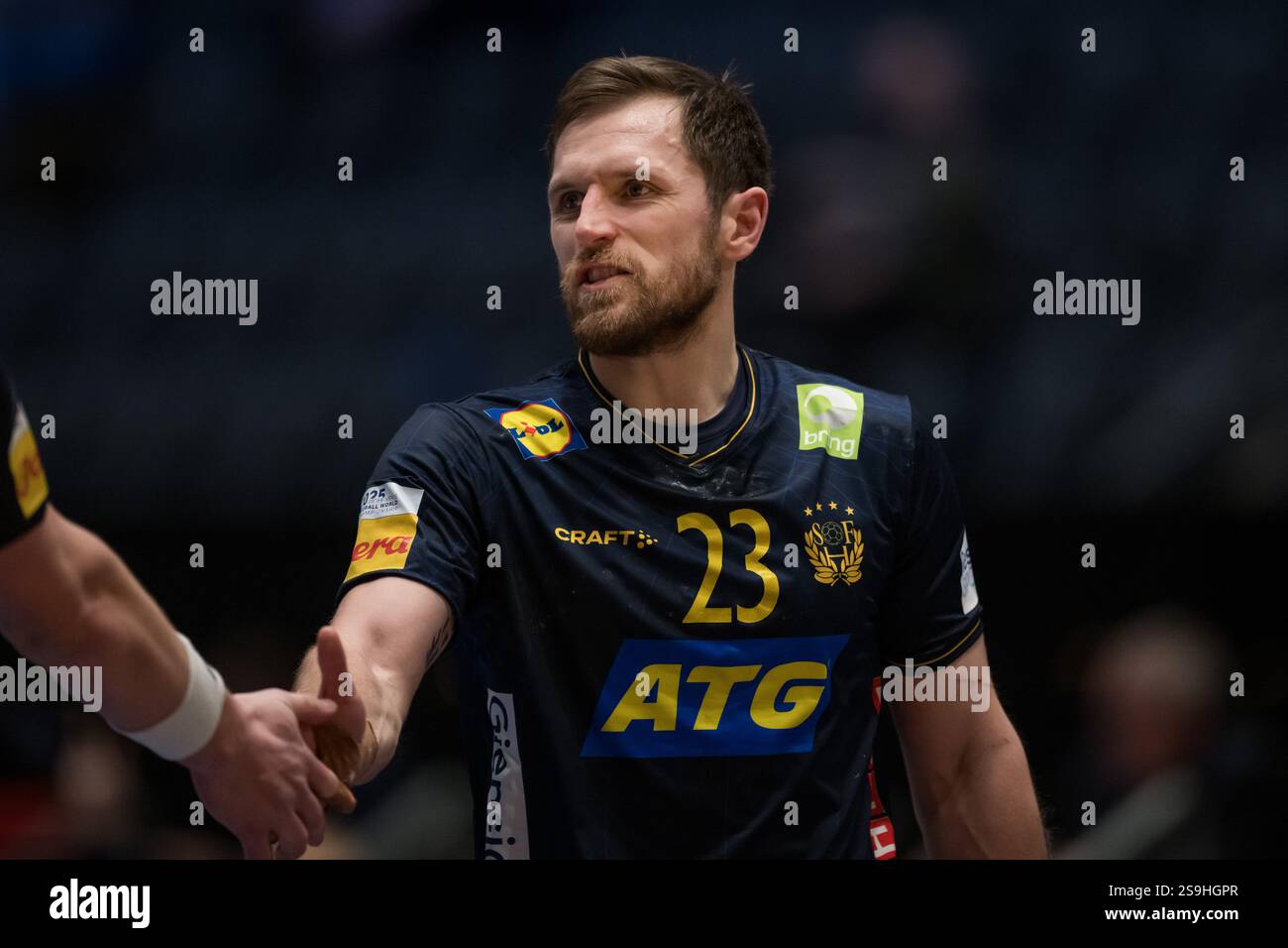 250126 Albin Lagergren of Sweden during the 2025 IHF World Men's ...