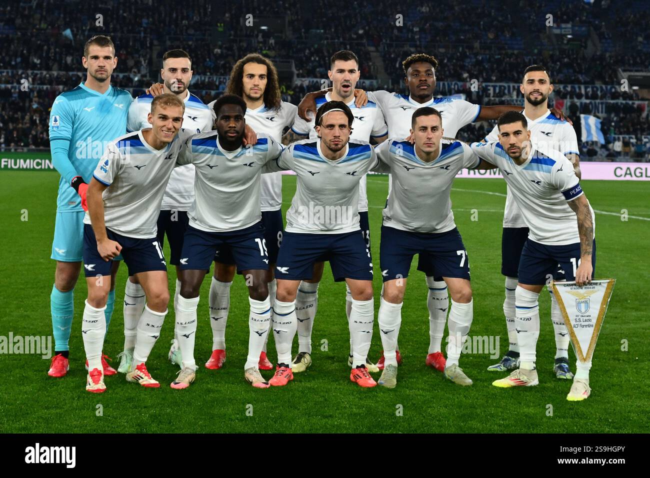Rome, Italy. 26th Jan, 2025. S.S. Lazio players are posing for a team ...