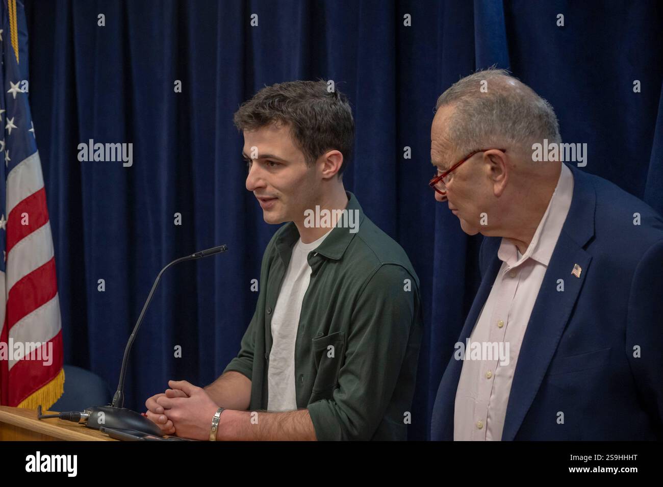 Cameron Kasky, a Parkland school shooting survivor, speaks at a press ...