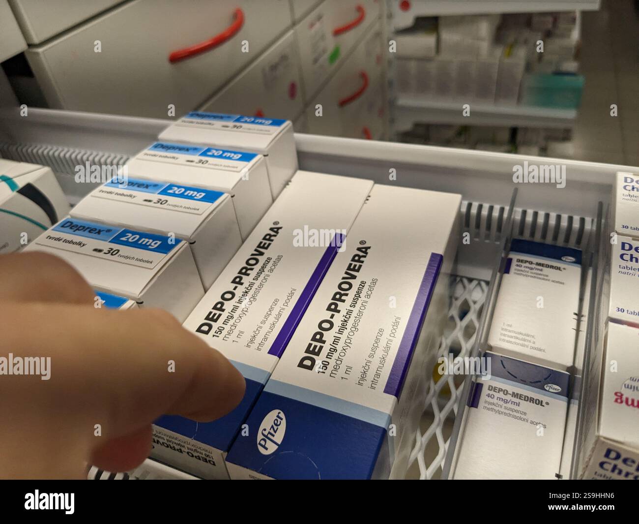 Prague,Czech Republic-October 9 2024: DEPO-PROVERA by PFIZER ...