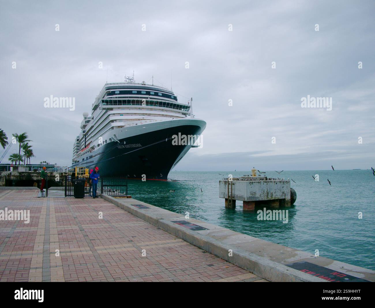 Wide view over a boat dock Port of call for Holland America Cruise Line ...