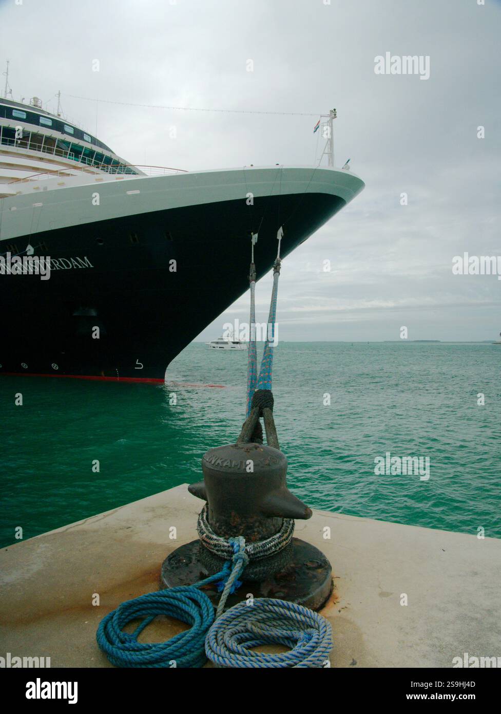 Wide view over a boat dock Port of call for Holland America Cruise Line ...