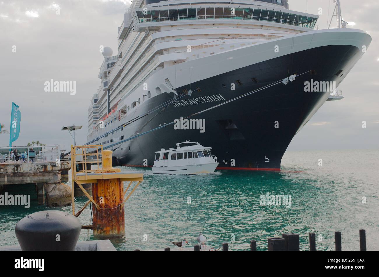 Wide view over a boat dock Port of call for Holland America Cruise Line ...