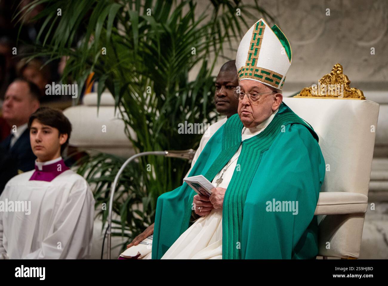 Vatican City, Vatican. 26th Jan, 2025. Pope Francis presides over the ...