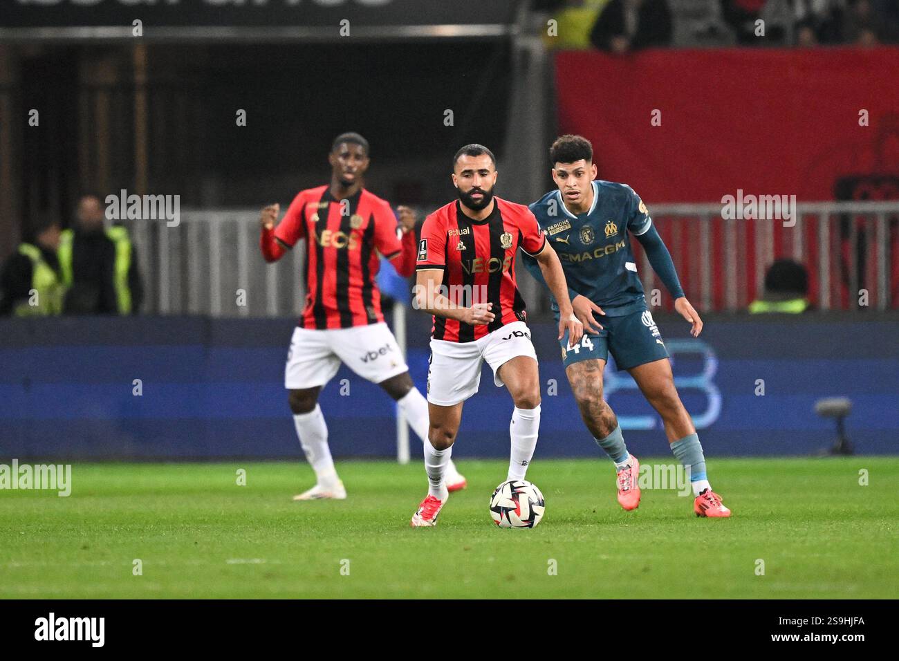 France. 26th Jan, 2025. 02 Ali ABDI (ogcn) - 44 LUIS HENRIQUE (om ...