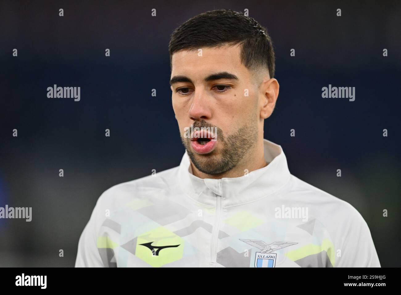 Mattia Zaccagni of S.S. Lazio warm up prior the match during the 22th ...