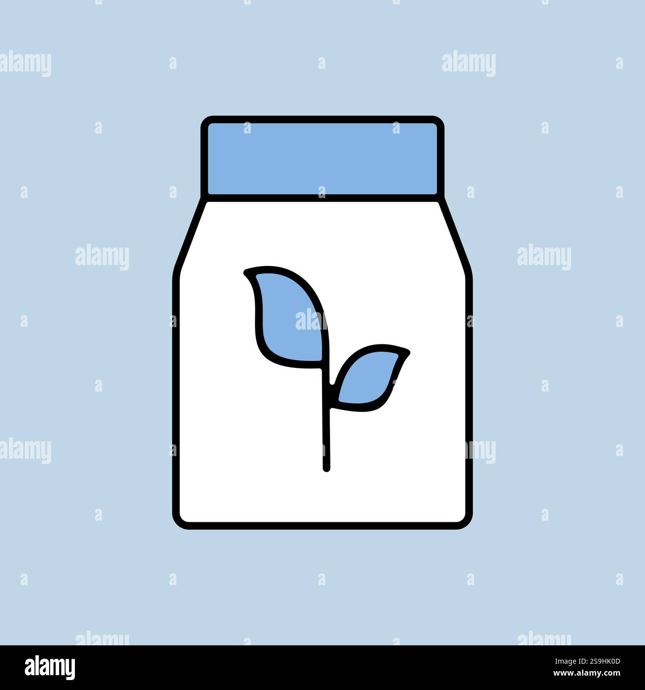 Fertilizer pack vector icon. Seed package sign. Graph symbol for ...