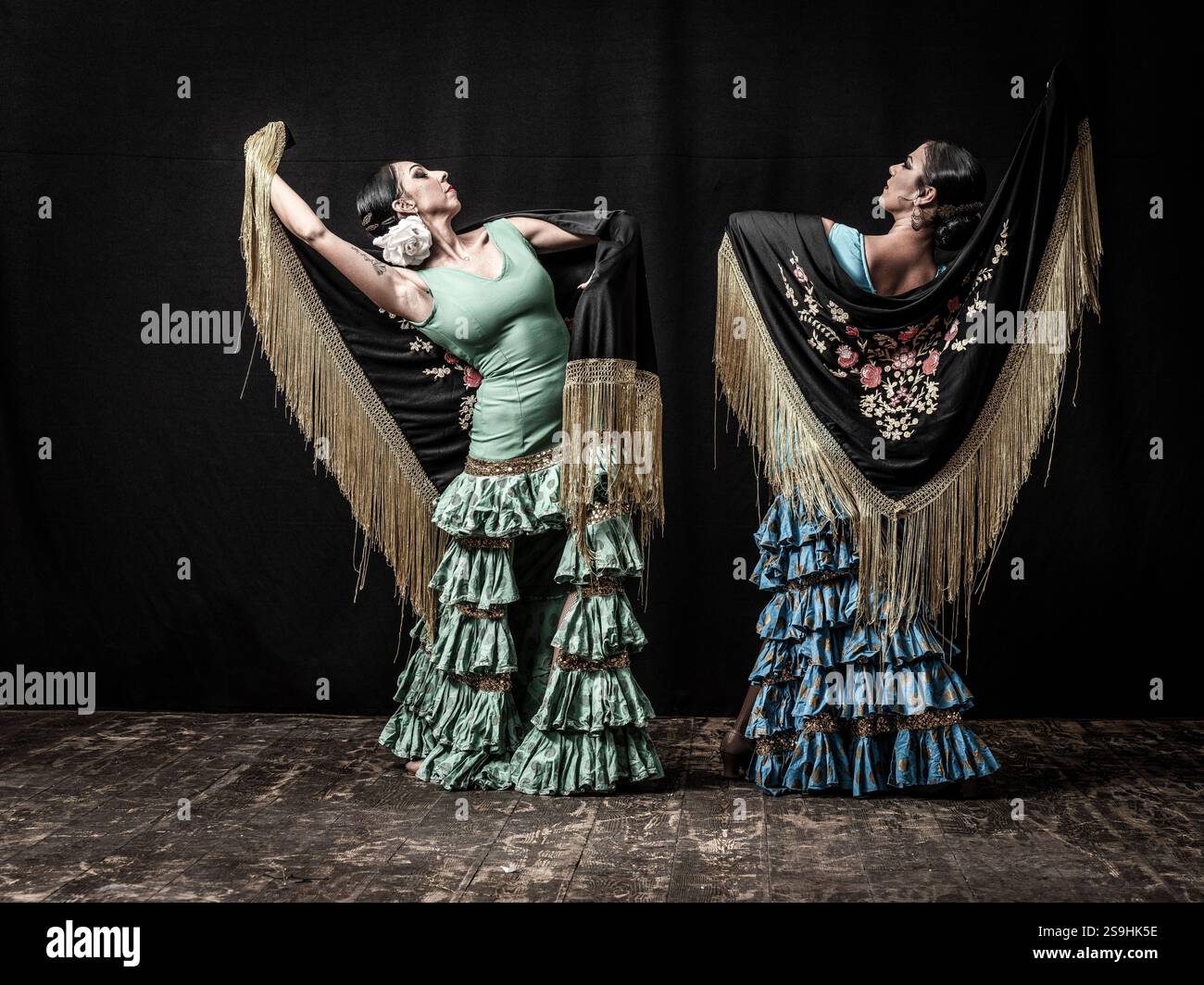 gypsy flamenco dance group, Mallorca, Balearic Islands, Spain Stock ...