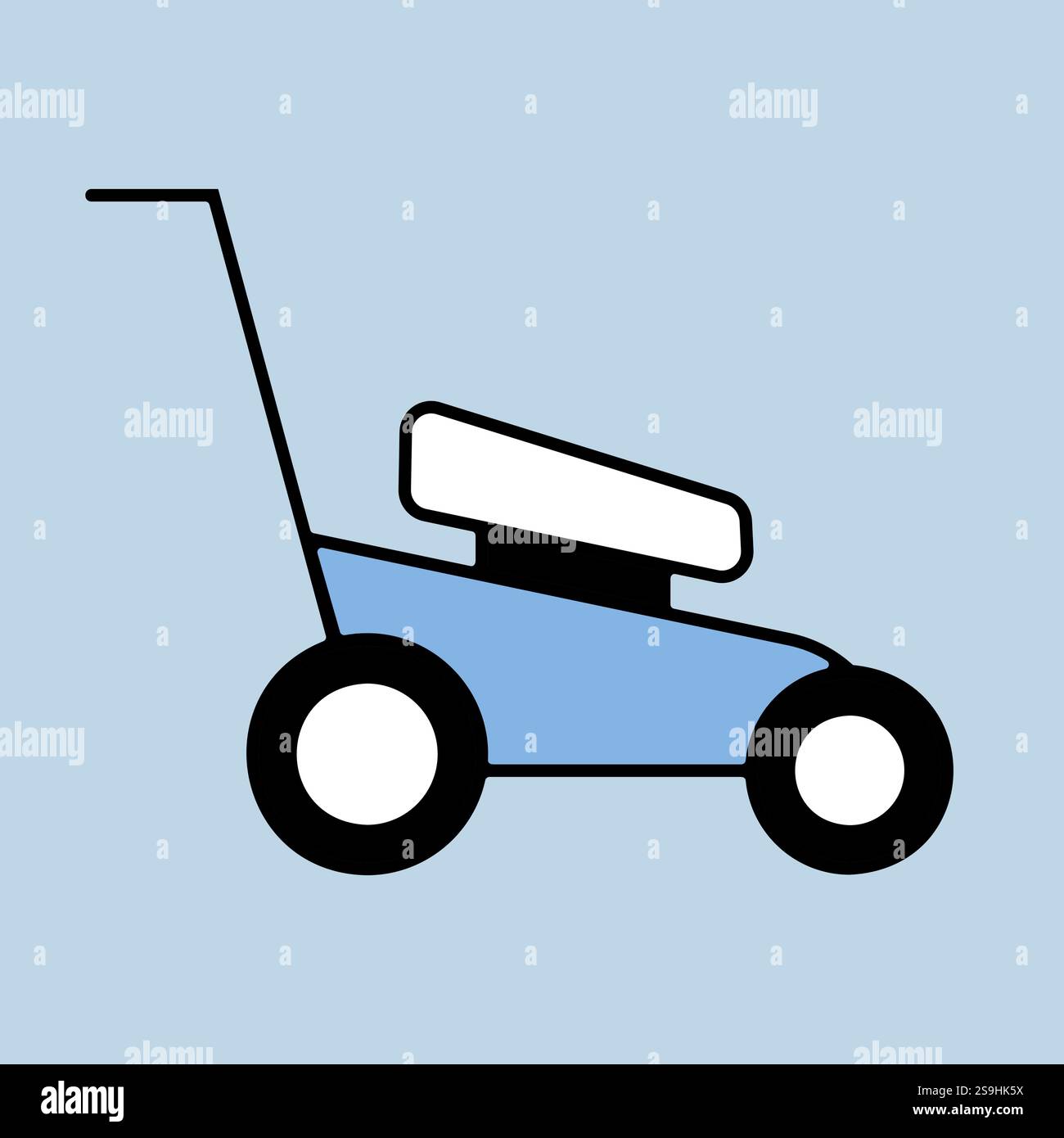 Lawn mower vector icon. Gardening grass-cutter. Graph symbol for ...
