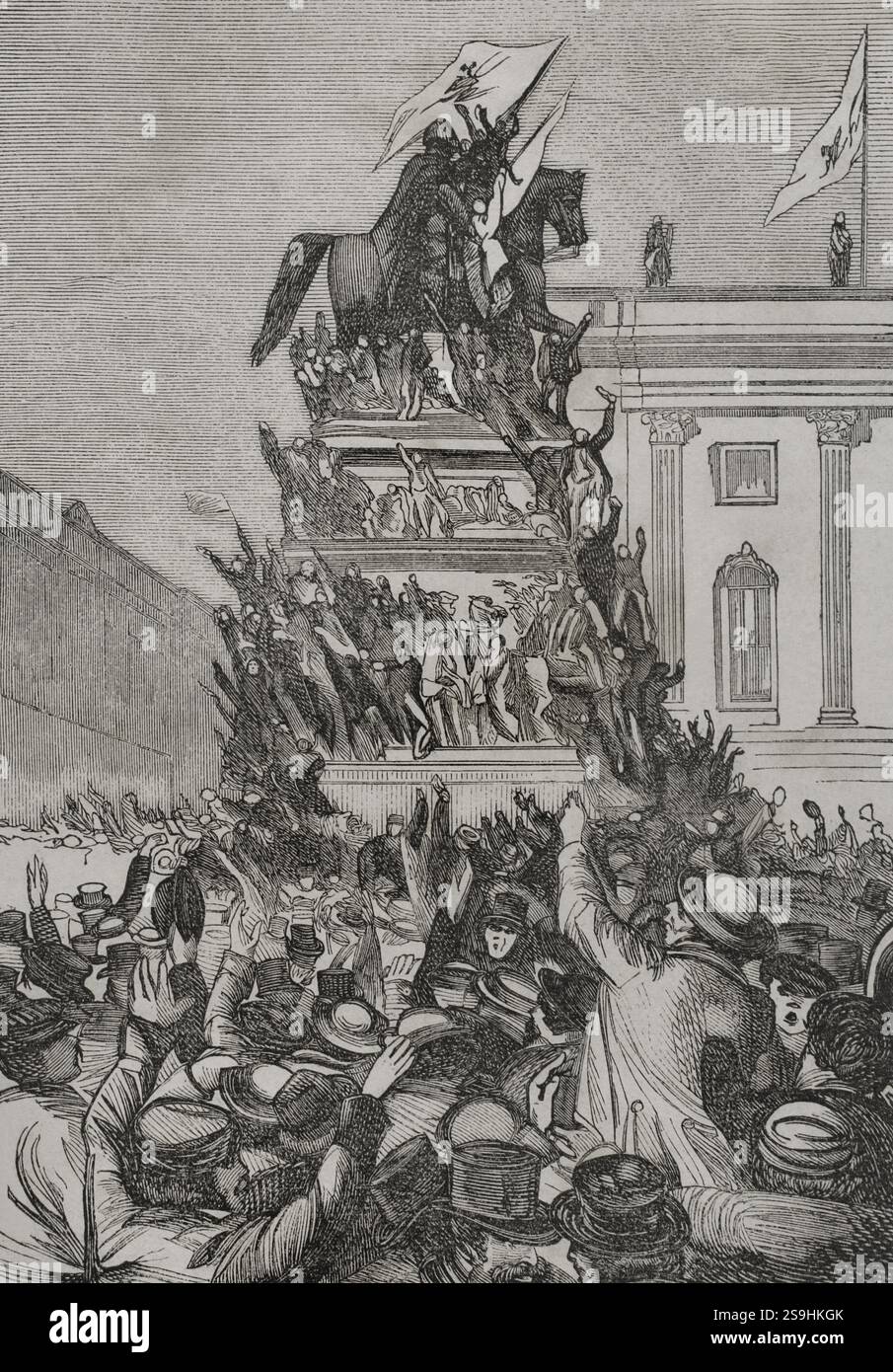 Franco-Prussian War (1870-1871). Berlin, 3 September 1870. The monument ...