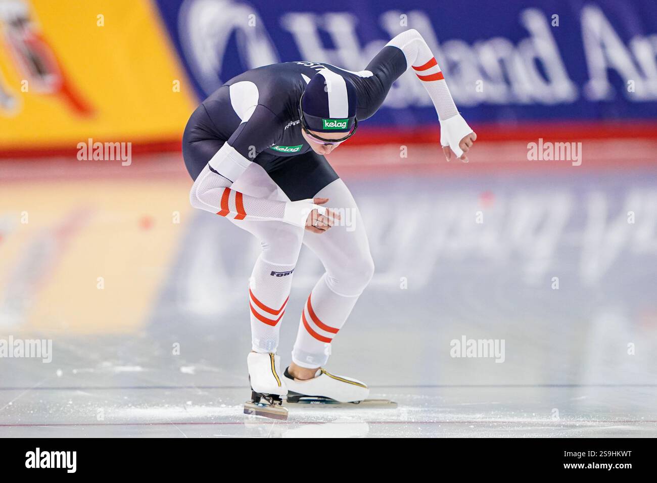 CALGARY, CANADA - JANUARY 26: Vanessa Herzog of Austria competing ...