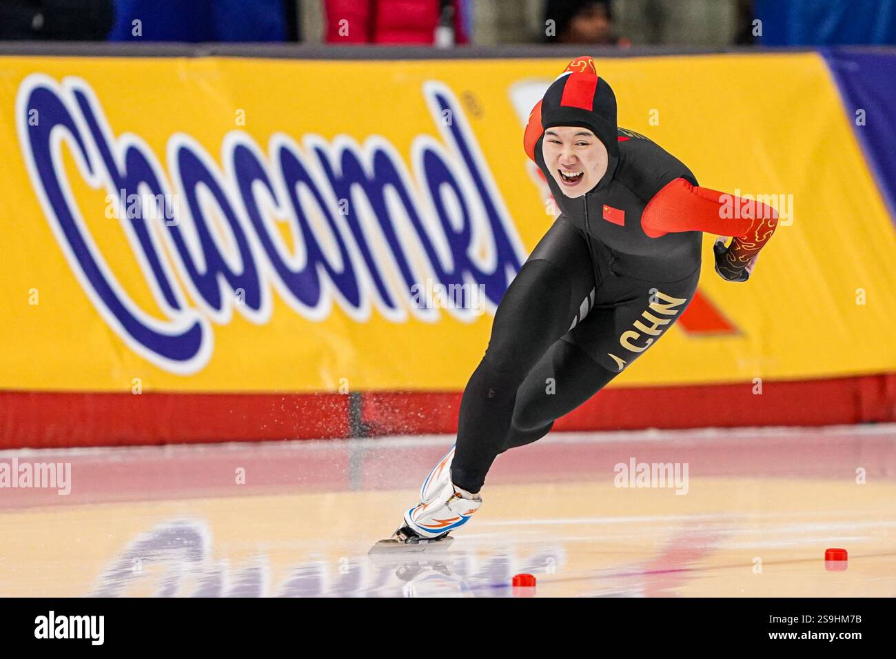 CALGARY, CANADA - JANUARY 26: Ruining Tian of China competing during ...