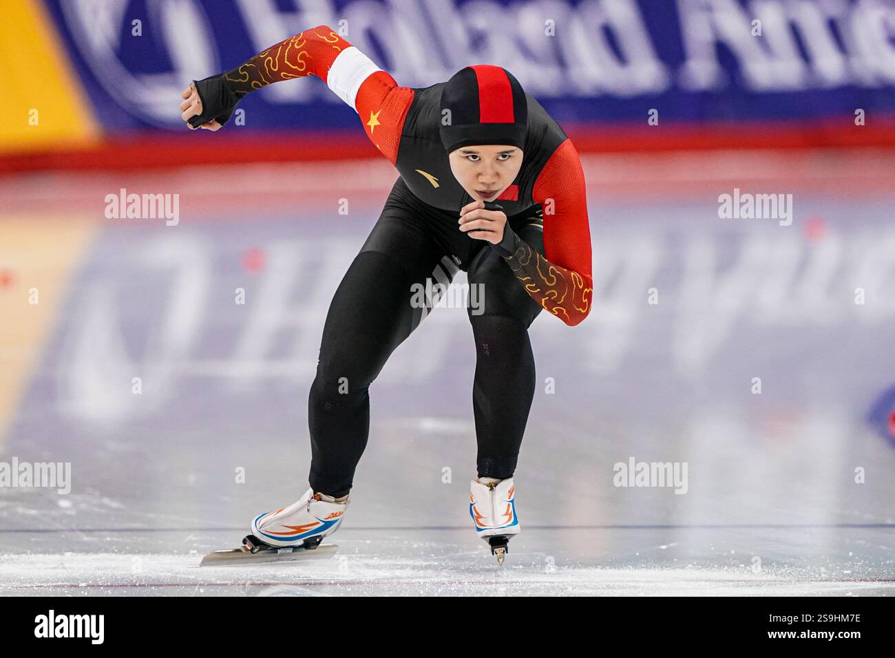 CALGARY, CANADA - JANUARY 26: Ruining Tian of China competing during ...