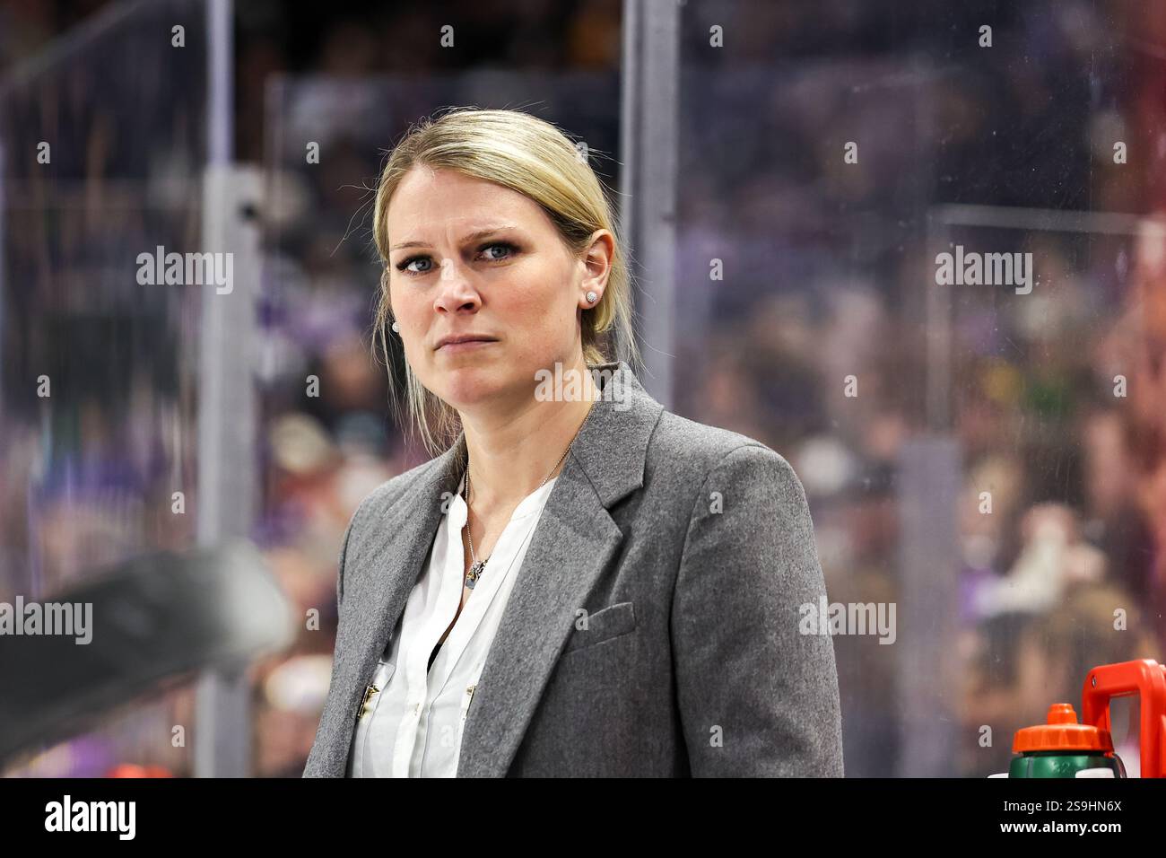 January 26th, 2025: Boston Fleet head coach Courtney Kessel looks on ...