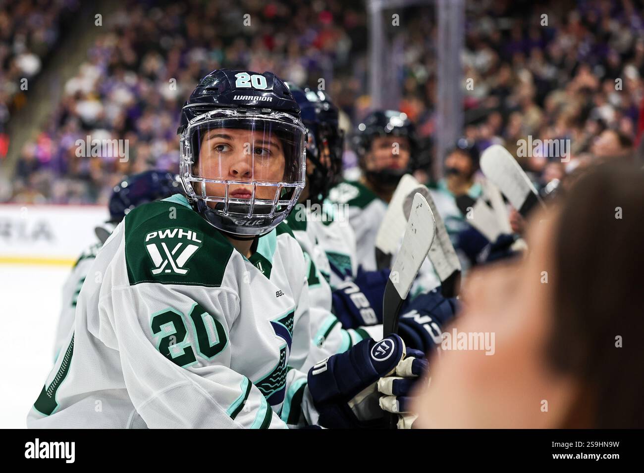 January 26th, 2025: Boston Fleet forward Hannah Brandt (20) looks on ...