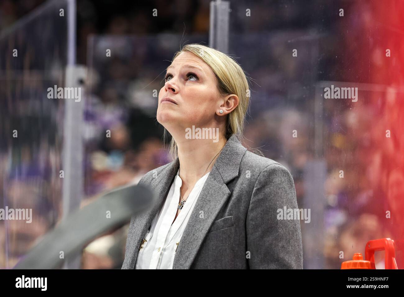 January 26th, 2025: Boston Fleet head coach Courtney Kessel looks on ...