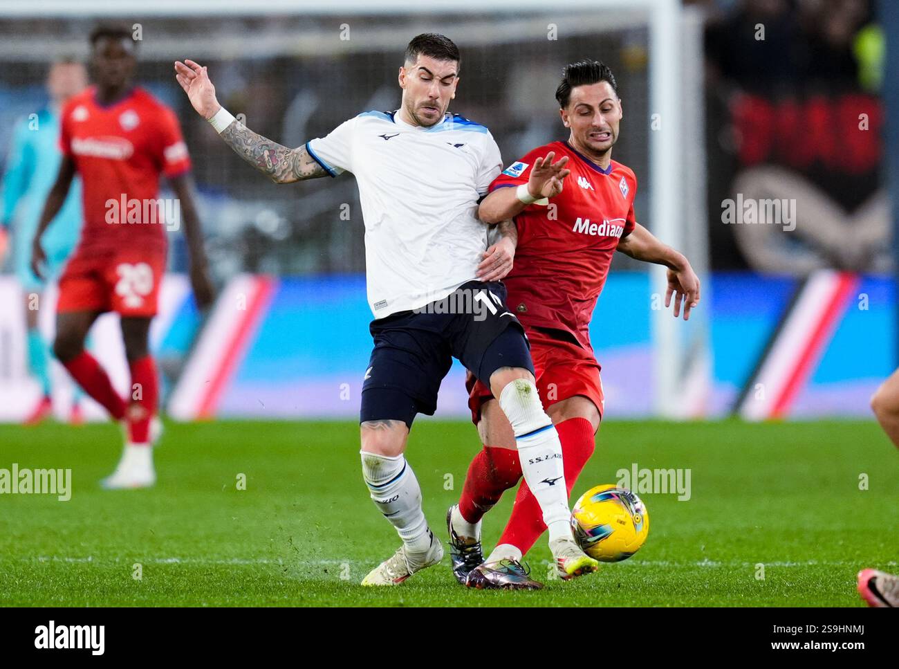 Rome, Italy. 26th Jan, 2025. Rolando Mandragora of ACF Fiorentina and ...