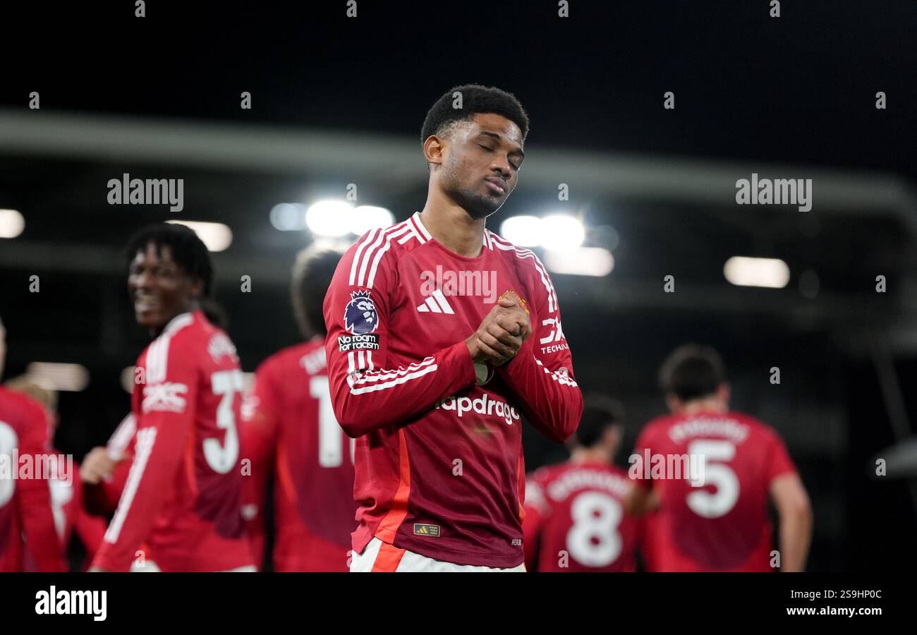 Manchester United's Amad Diallo celebrates scoring their side's second ...