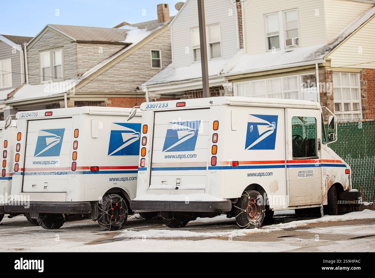 Usps cars in a parking lot in northeast Philadelphia, USA on January 26 ...