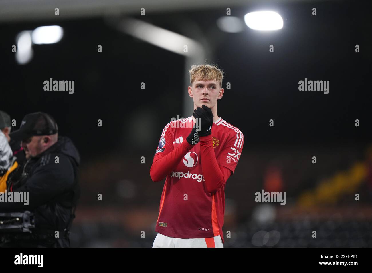 Manchester United's Toby Collyer celebrates with the crowd after the ...