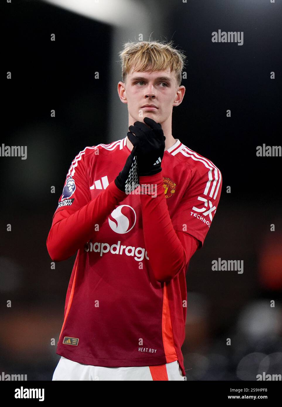 Manchester United's Toby Collyer celebrates with the crowd after the ...