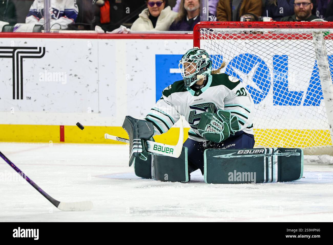 January 26th, 2025: Boston Fleet goalie Emma SÃ¶derberg (30) makes a ...
