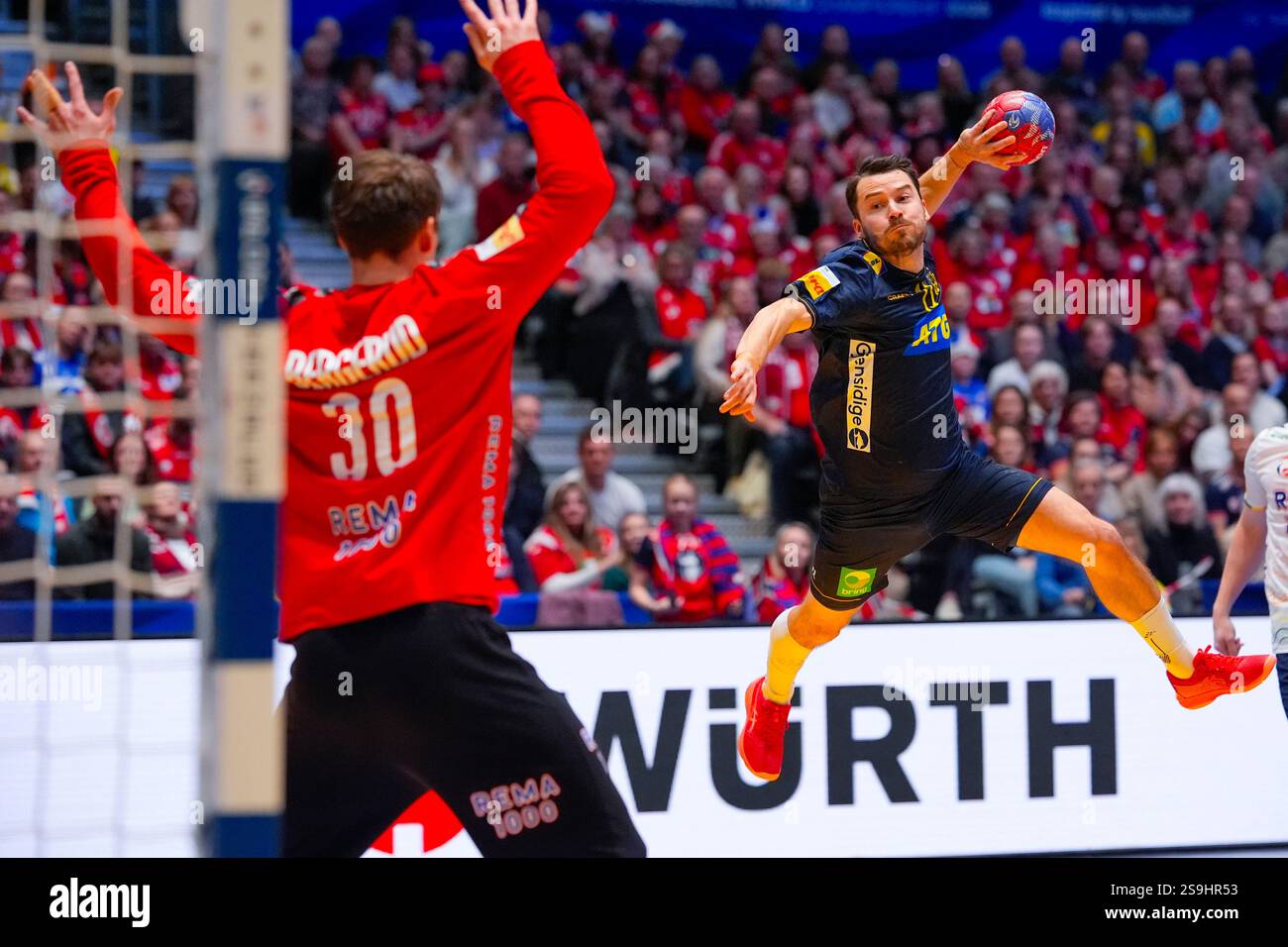 Sweden's Sebastian Karlsson in action during the World Championship ...
