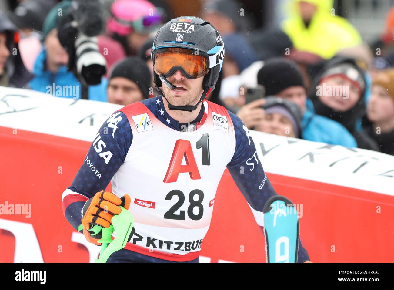 KITZBUEHEL, AUSTRIA - JANUARY 26: Benjamin Ritchie of the United States ...