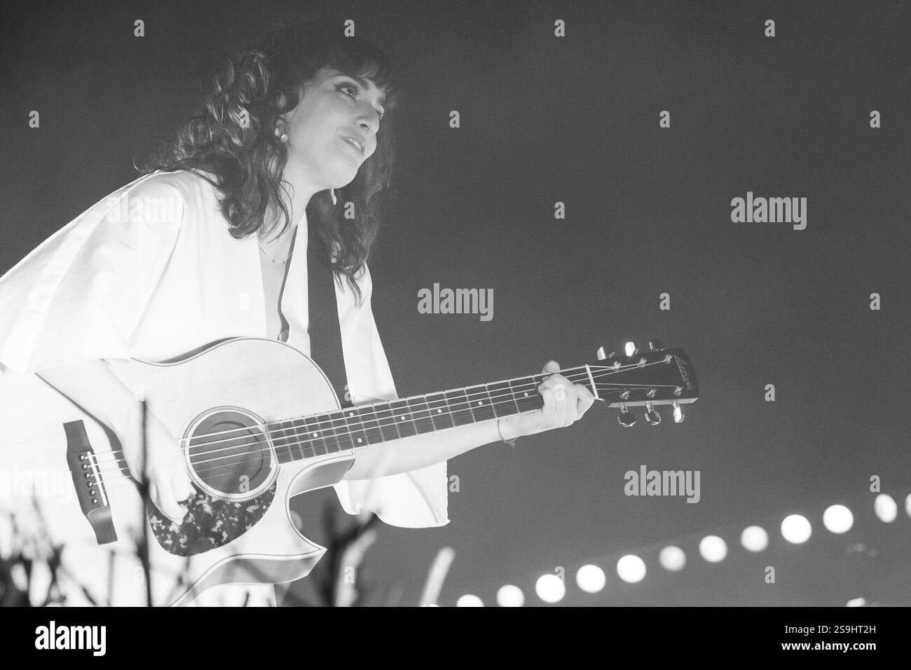 singer Sandra Merino performs in concert at Teatro Circo Price on ...