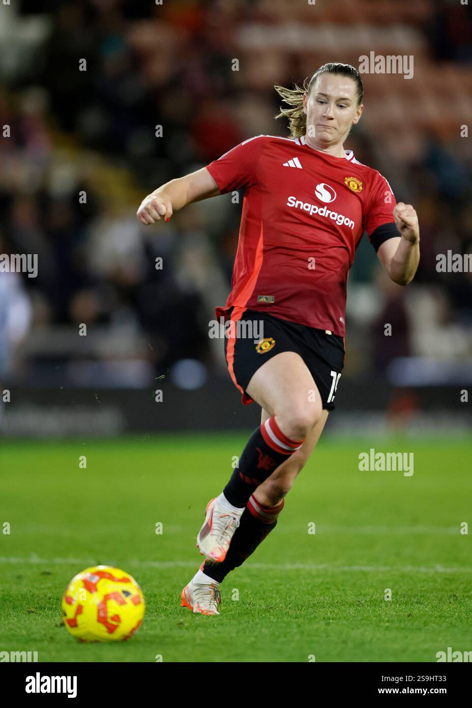 Manchester United women's Elisabeth Terland in action during the ...