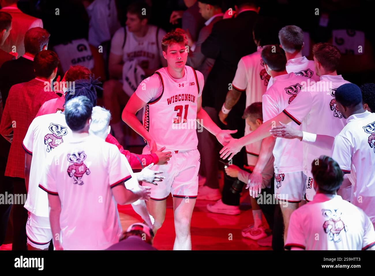 January 26, 2025: Wisconsin Badgers forward Nolan Winter (31) during ...