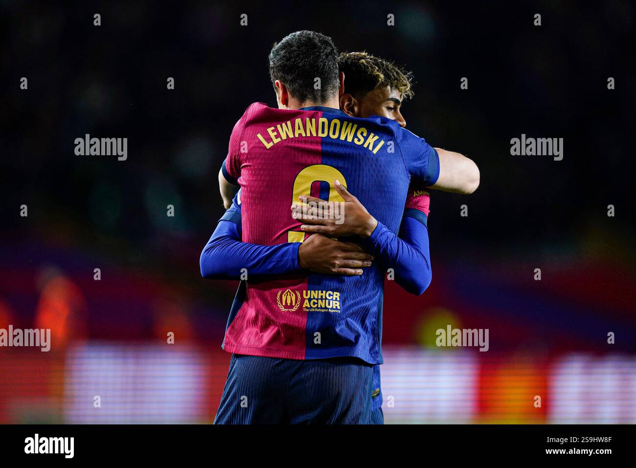 Robert Lewandowski of FC Barcelona celebrates the 6-1 during the La ...