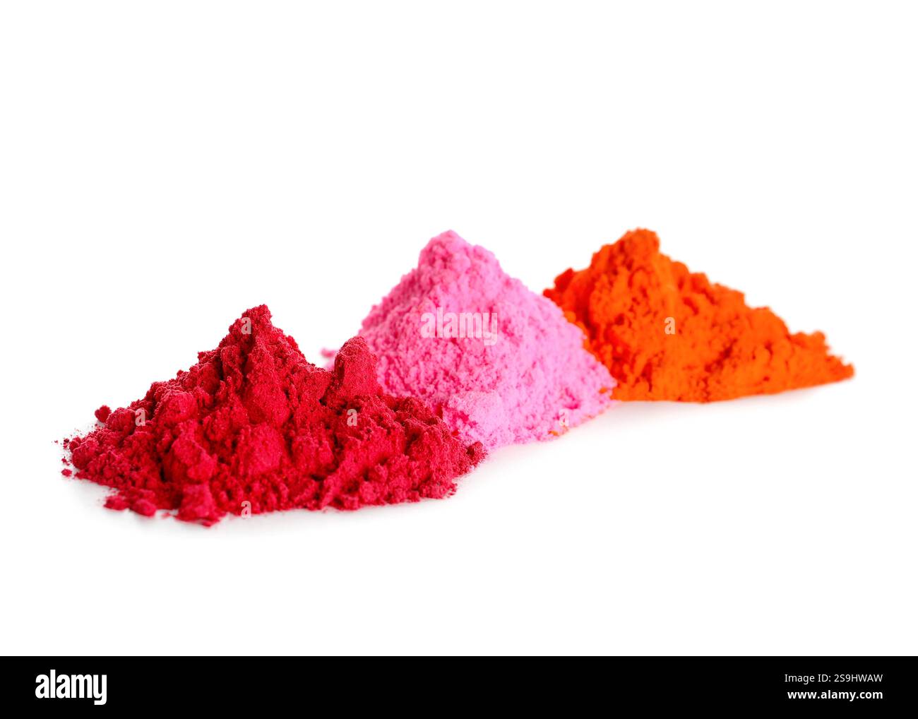 Set of color powder pigments on white background Stock Photo - Alamy