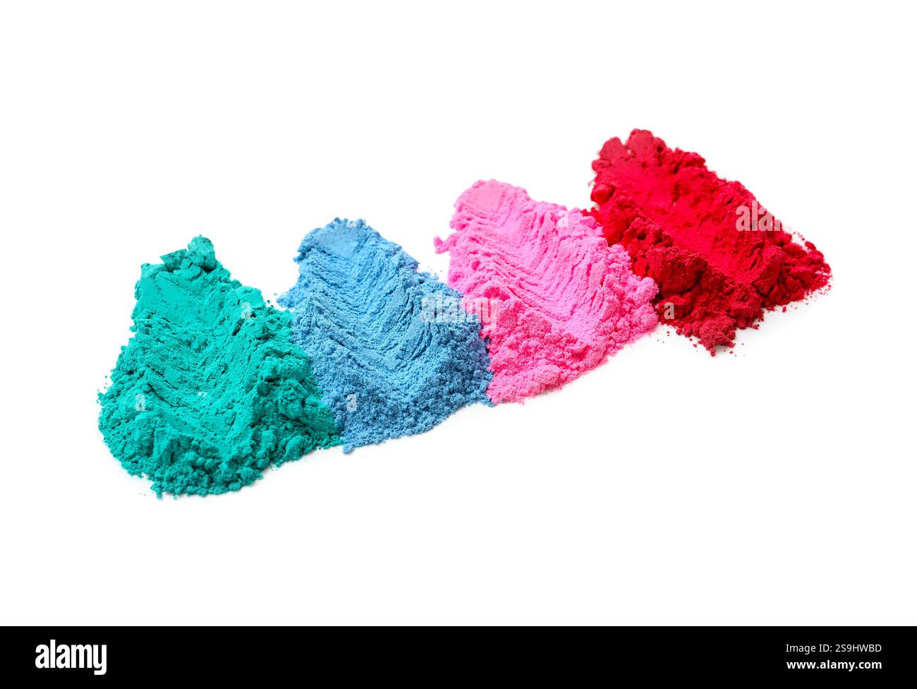 Set of different color powder pigments on white background Stock Photo ...