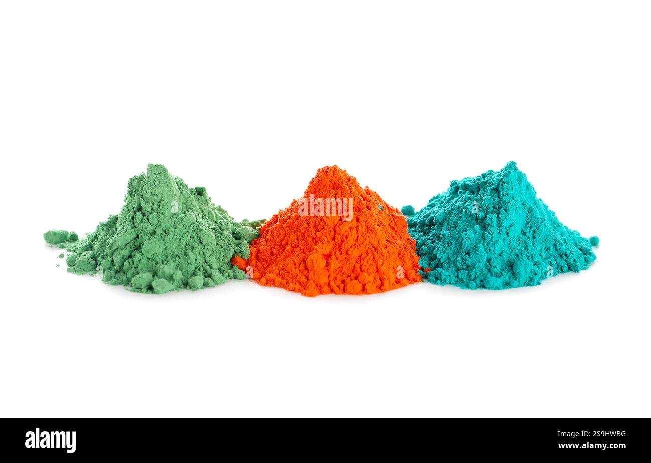 Set of bright powder pigments isolated on white background Stock Photo ...