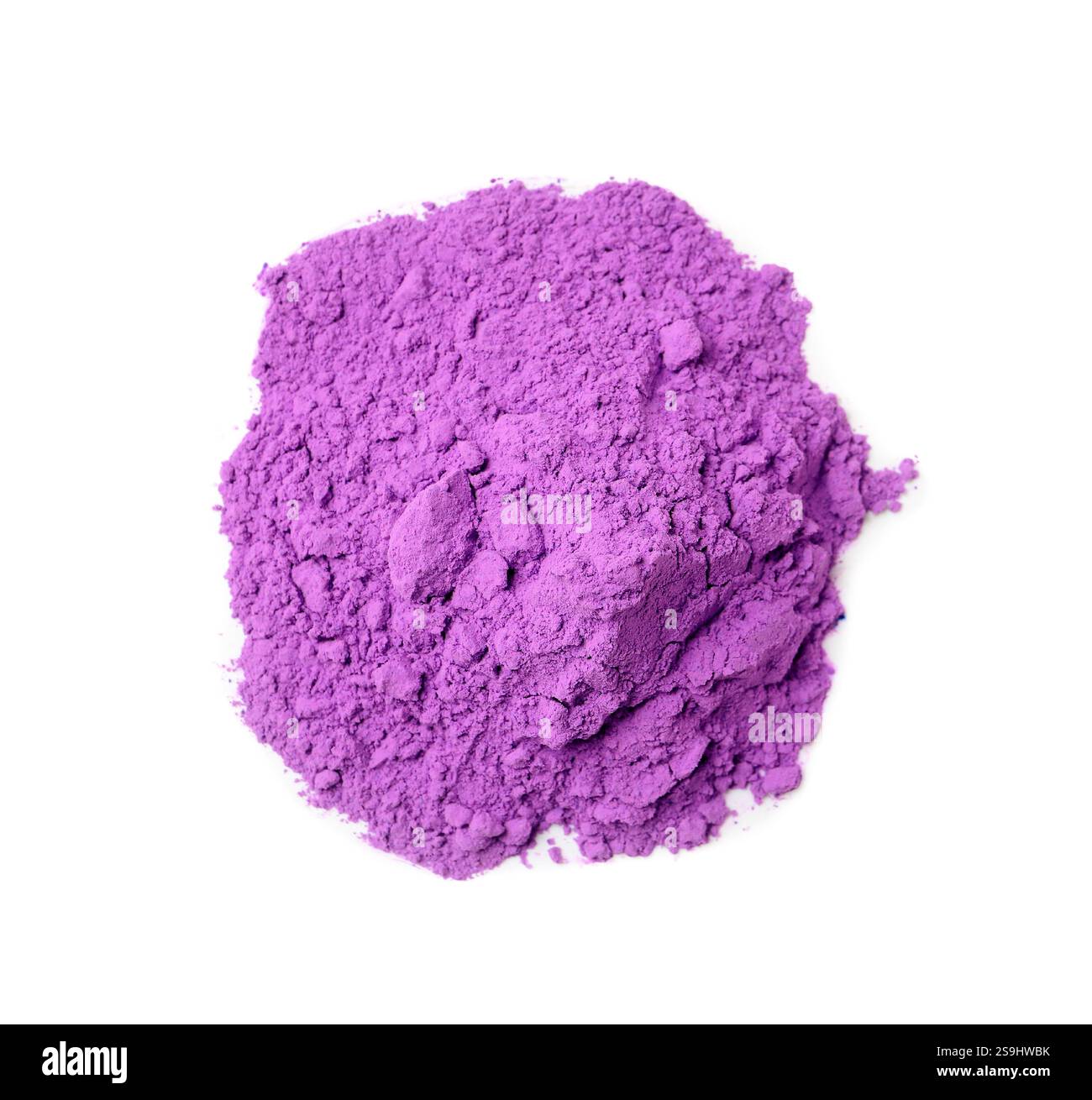Heap of lilac powder pigment on white background Stock Photo - Alamy
