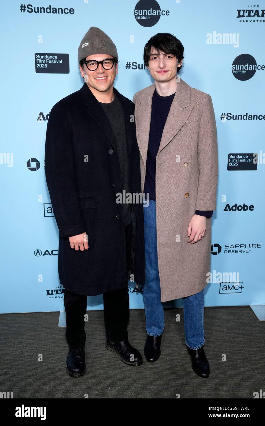 Jonathan Wang, left, and Finn Wolfhard attend the premiere of "The ...