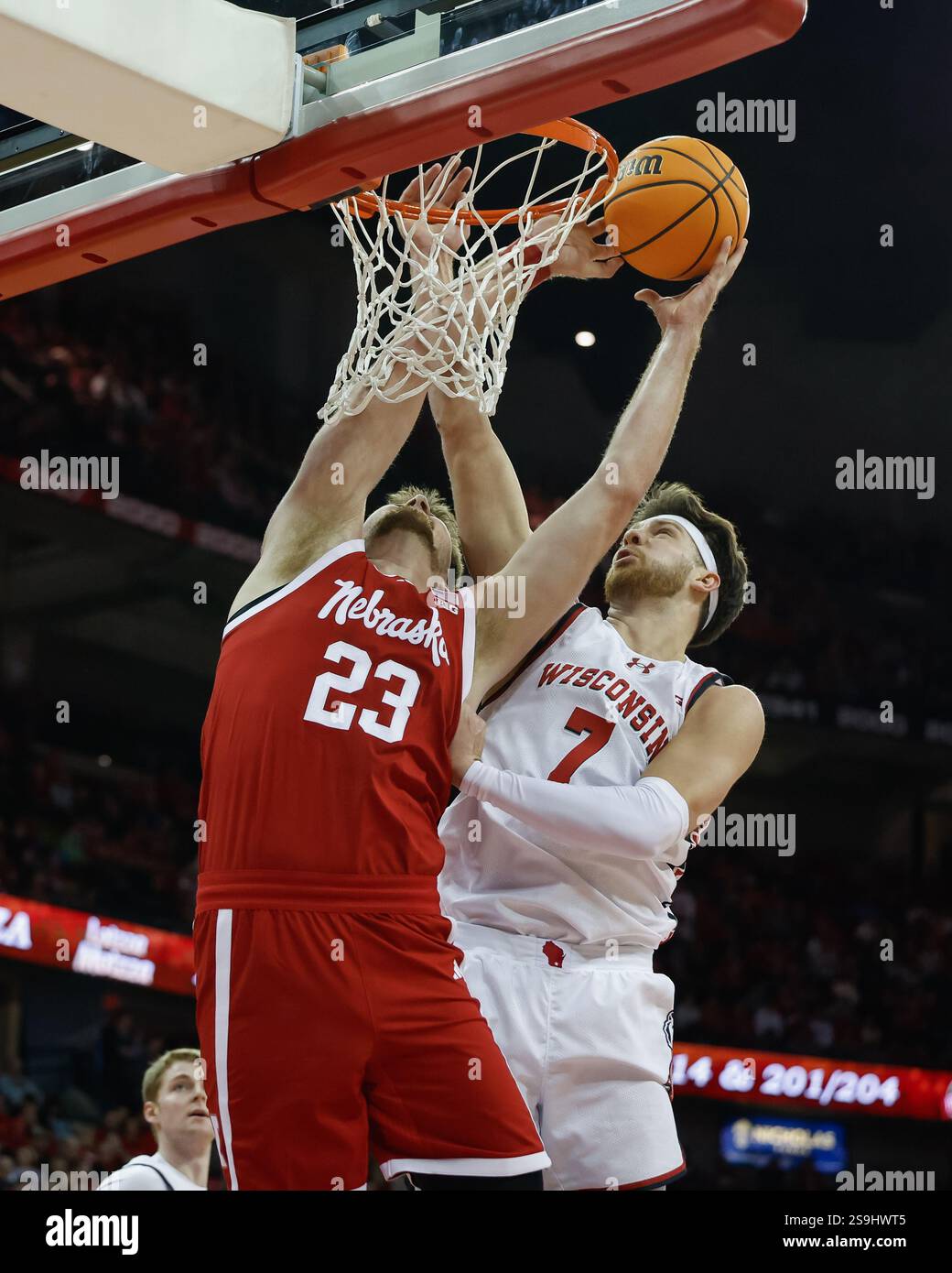 January 26, 2025: Nebraska Cornhuskers forward Andrew Morgan (23) is ...