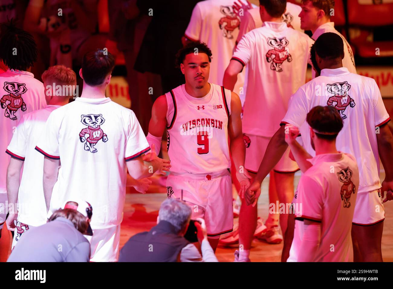 January 26, 2025: Wisconsin Badgers guard John Tonje (9) during ...
