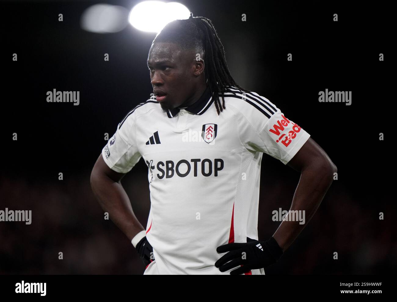 Fulham's Calvin Bassey during the Premier League match at Craven ...