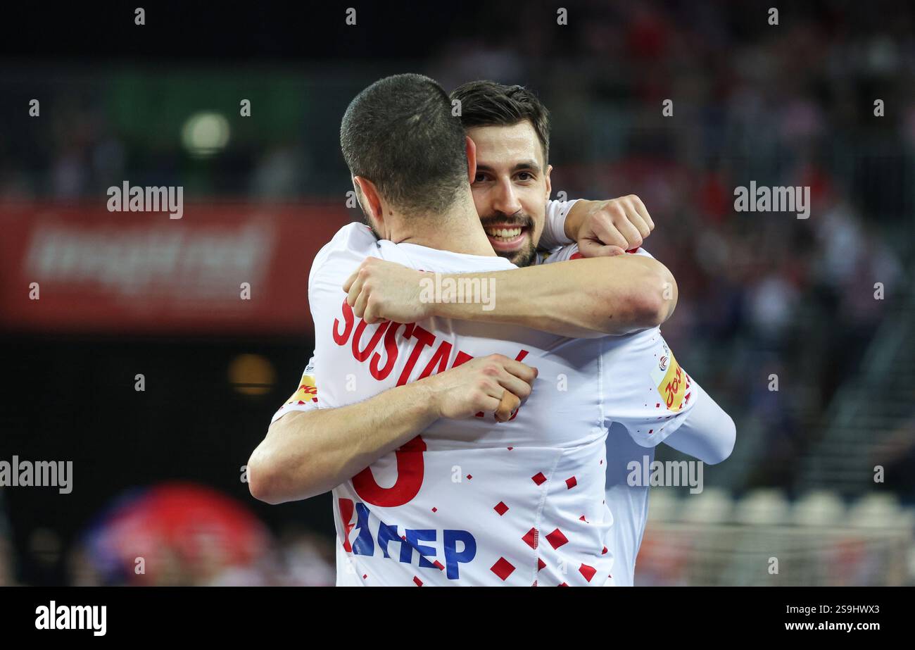 Zagreb, Croatia. 26th Jan, 2025. Mario Sostaric and Ivan Martinovic of ...