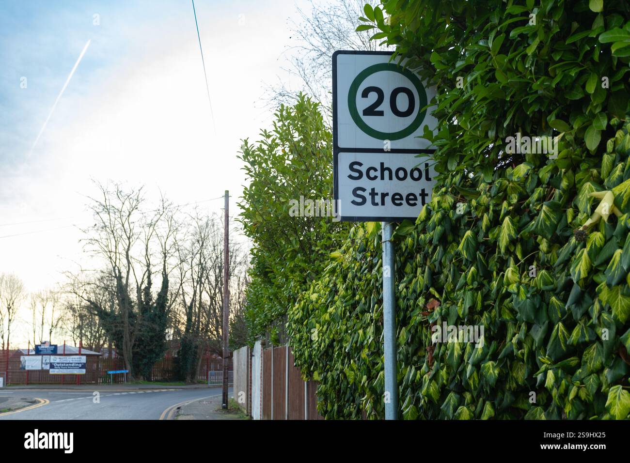 Road Safety - Speed Reduction - 20mph Maximum Speed Sign in School ...