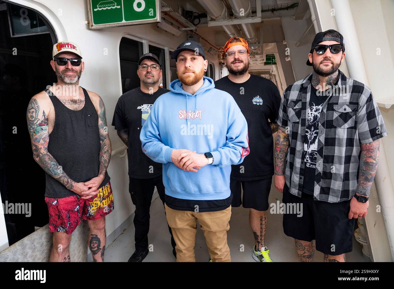 Jim Riley, left, Chris Davis, Jonathan Vigil, Andrew Tkaczyk, and Zach ...